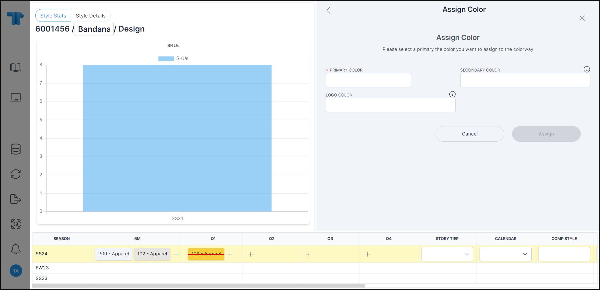 Assign color – Trasix Knowledge Base